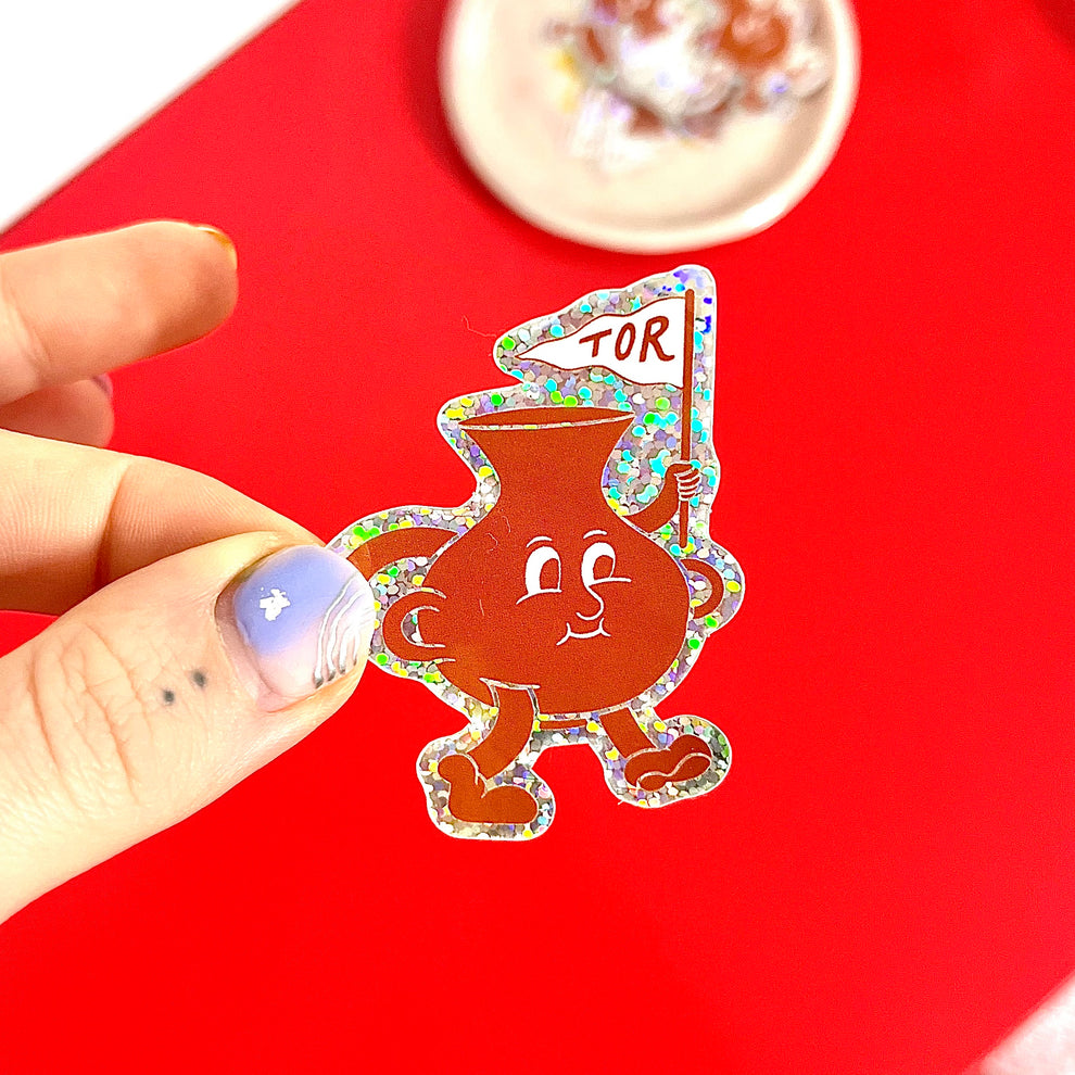 Pot Head Glitter Sticker – Tor Pottery Works
