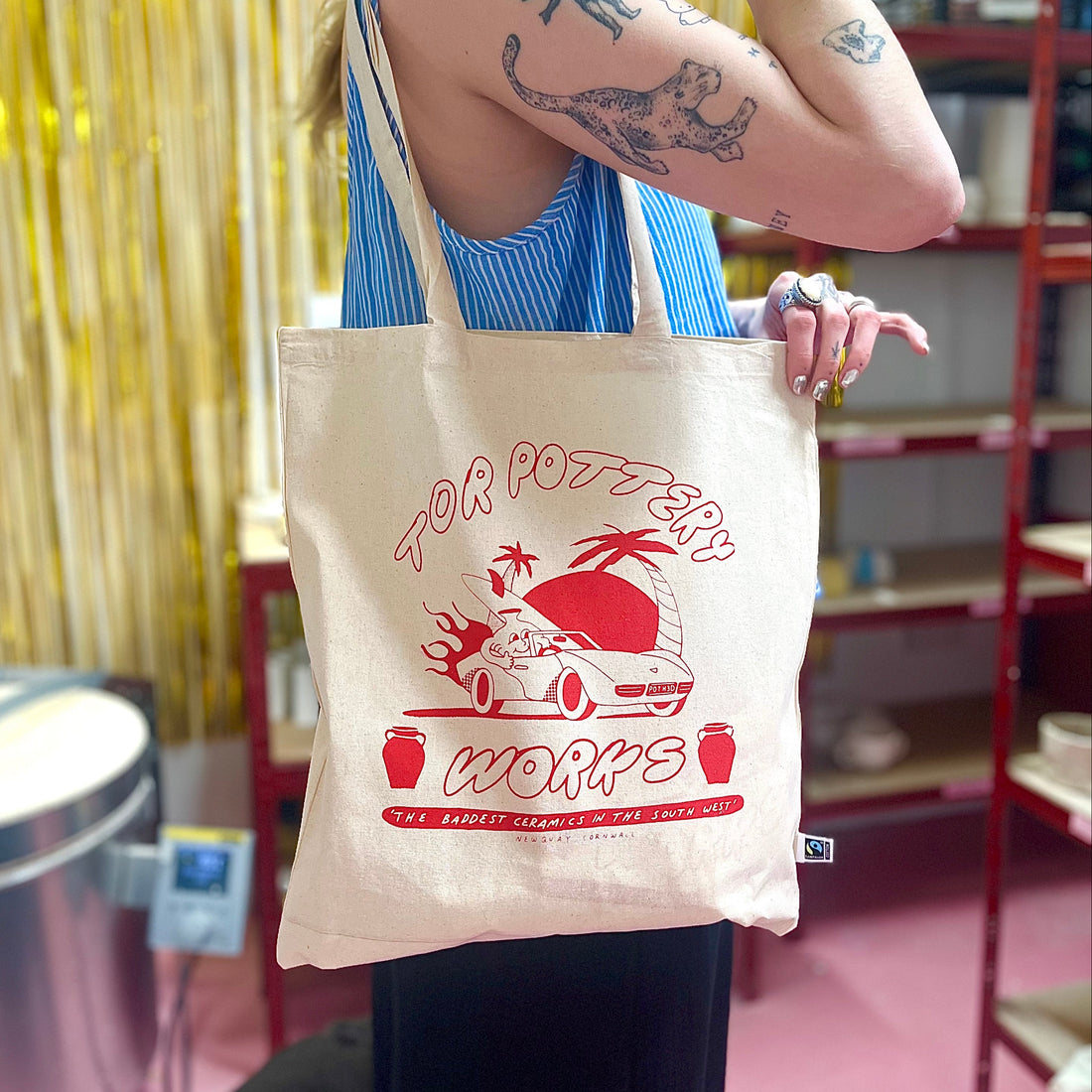 Natural Tor Pottery Works Tote Bag